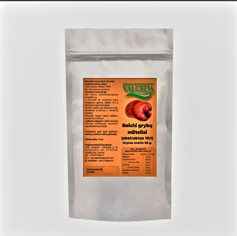 Reishi grybo milteliai, 50g – Šauniausia kaimynystė